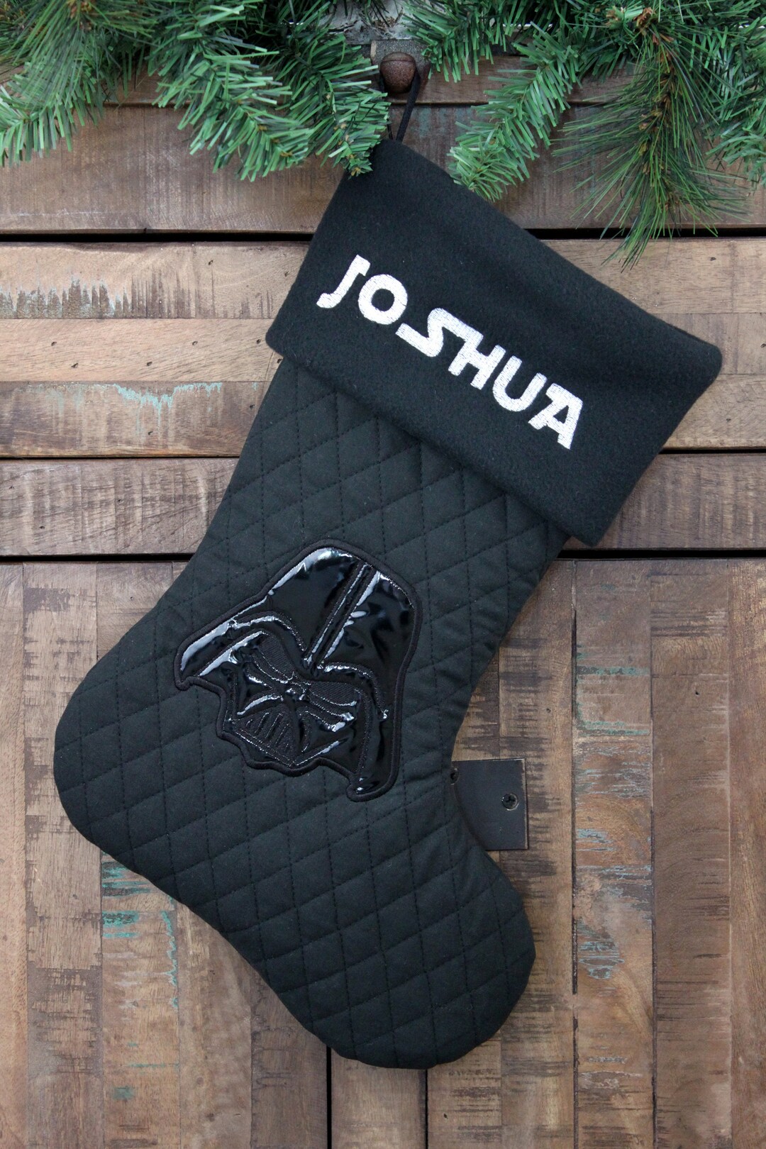 Darth Vader Inspired - Star Wars Christmas Stocking Black Quilted With ...