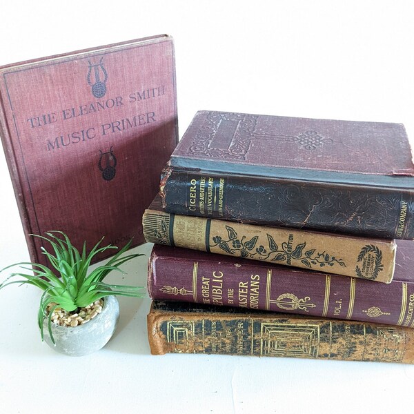 Vintage Book Stack - Etsy