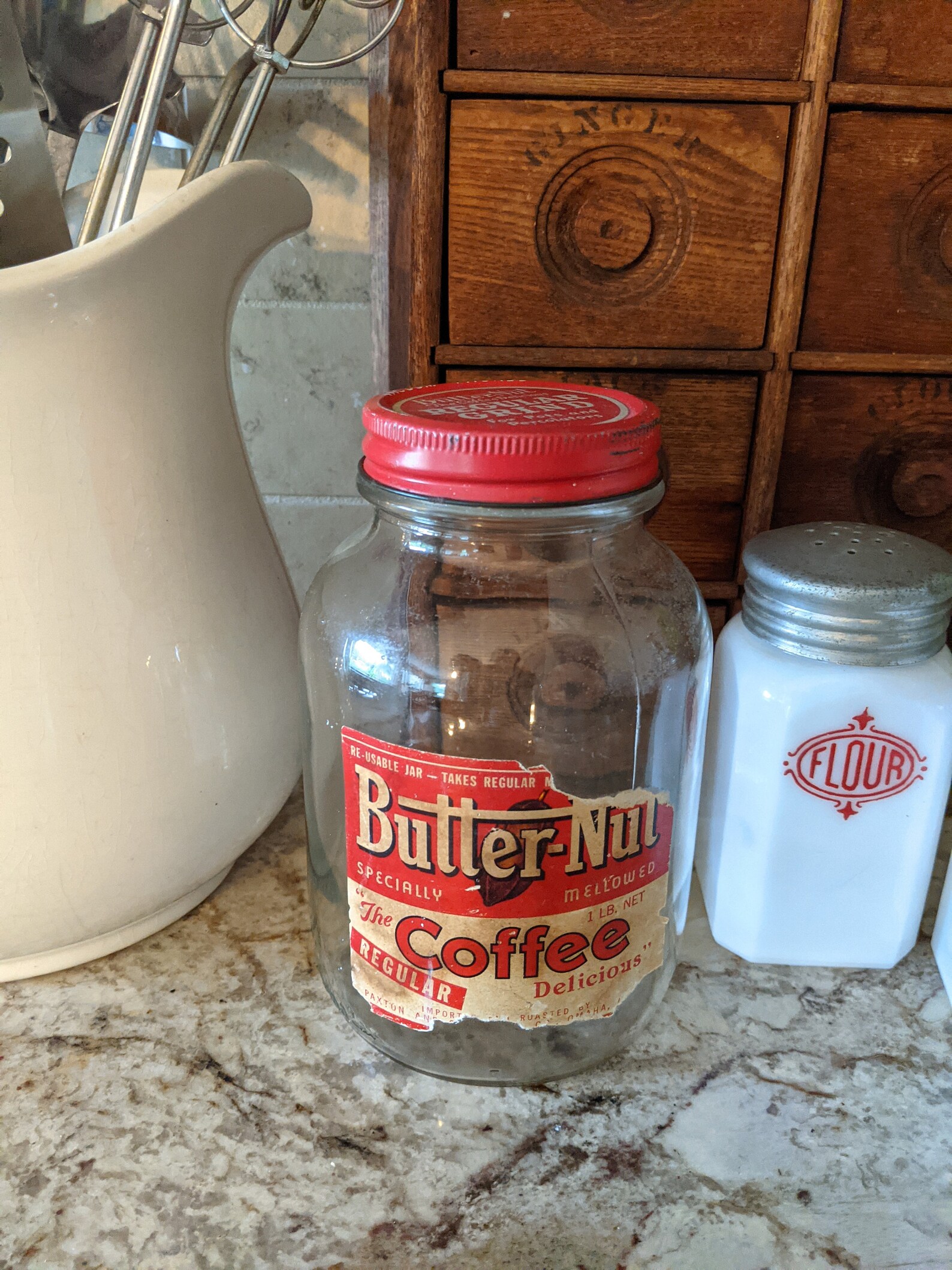 Butternut Coffee Jar Coleccionable Vidrio Contenedor Estación | Etsy