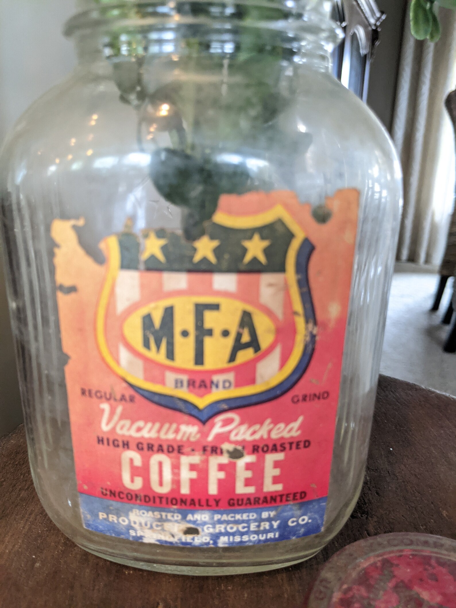 Vintage Glass Coffee Jar MFA Brand Collectible Container - Etsy