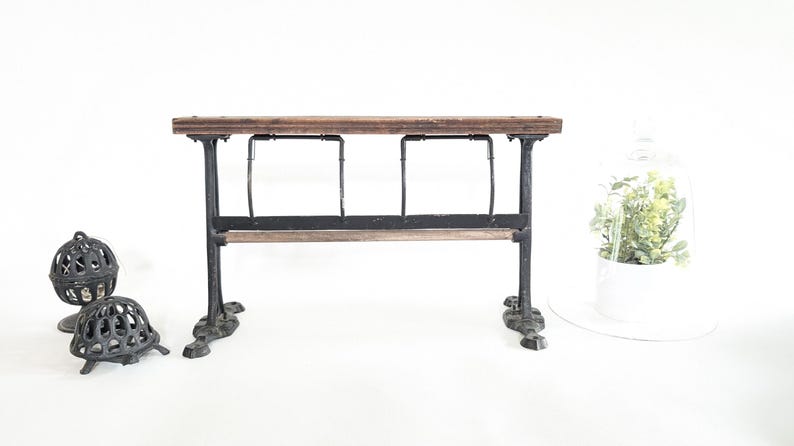 Vintage General Store Cast Iron Wood Paper Roll Holder Dispenser ...