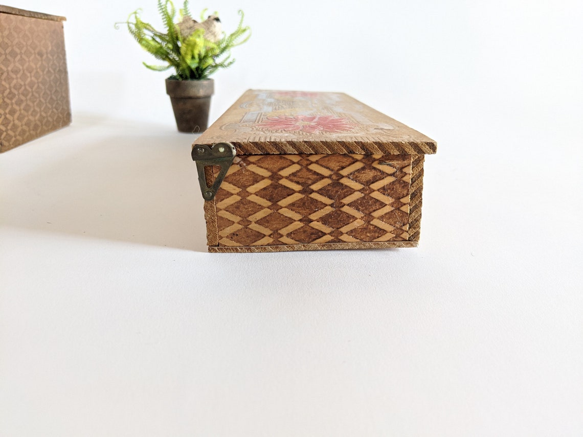 Victorian Wood Ties Box Vintage Container Antique Storage - Etsy