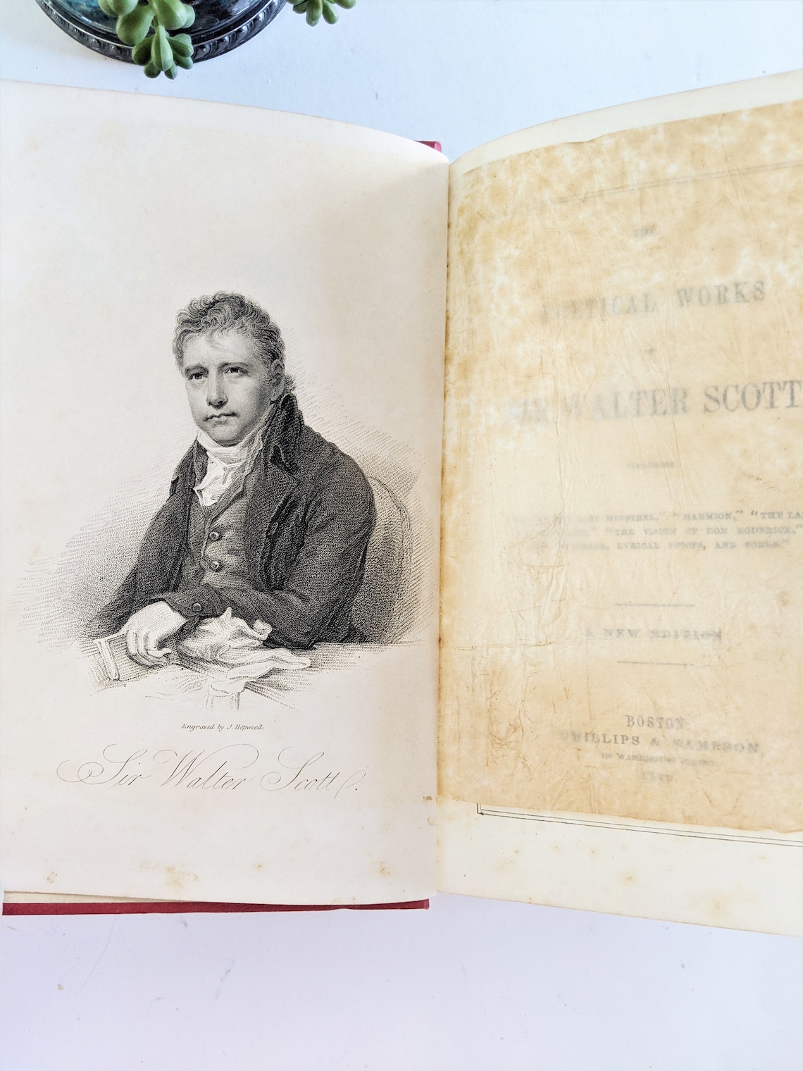 Vintage Poem Book Scott's Poetical Works Sir Walter Scott | Etsy