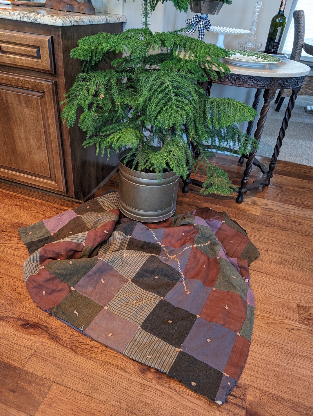 Antique Crazy Quilt Scrap Crafting Vintage Handmade Primitive Piecework ...