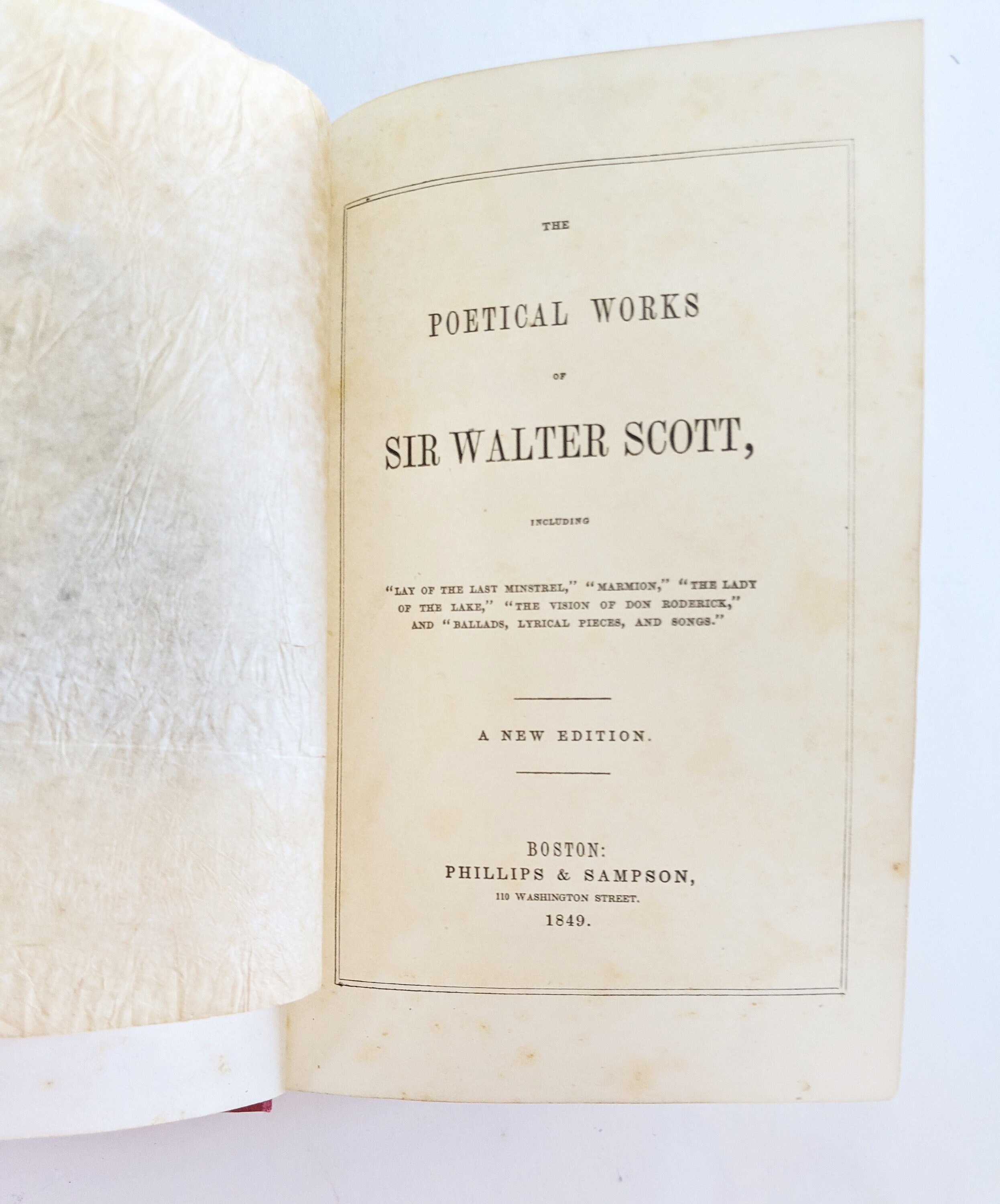 Vintage Poem Book Scott's Poetical Works Sir Walter Scott | Etsy