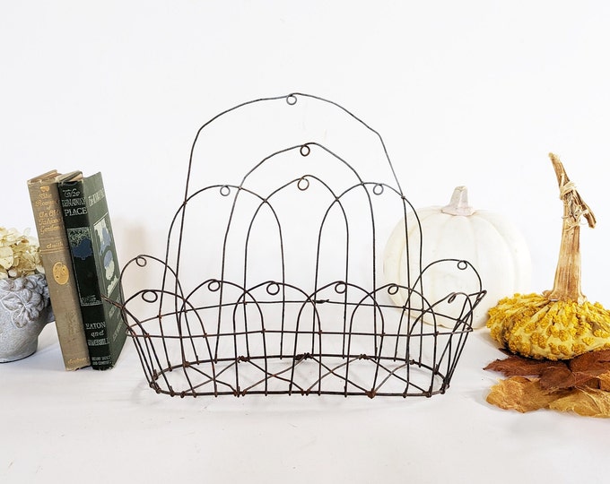 Vintage Wire Rack Farmhouse Kitchen Wall Shelf Primitive Handmade Wall ...