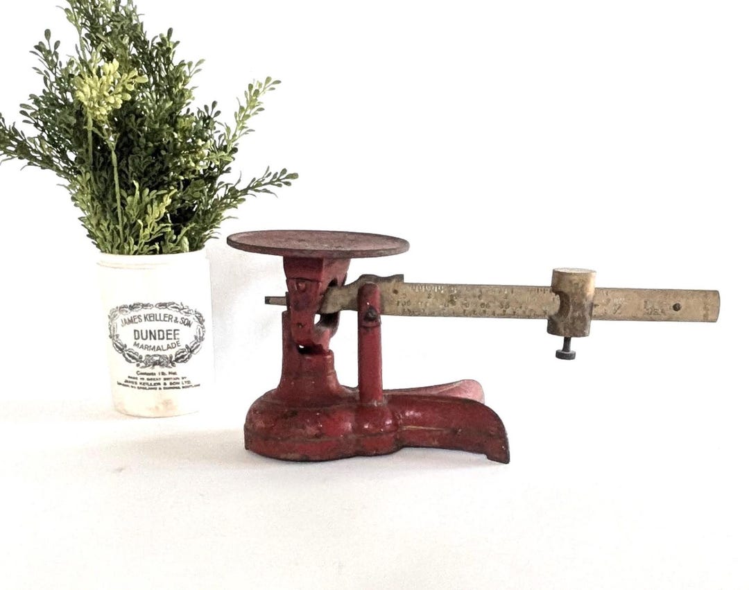 Vintage Red Scale : Cast Iron Buffalo Scale Company, Farmhouse Kitchen ...