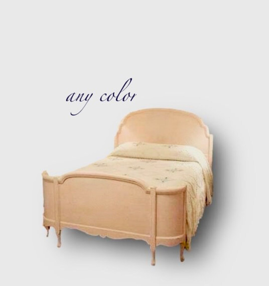 Vintage Curved Footboard Full Size Bed Finish in Your Color - Etsy