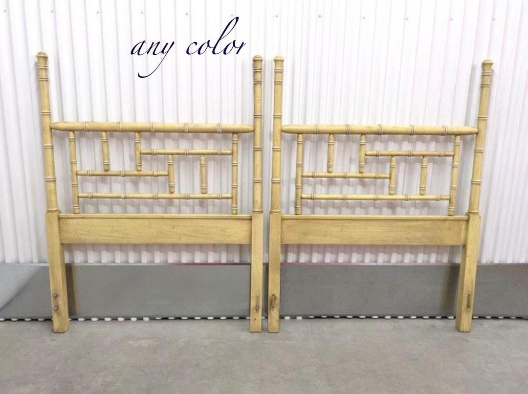 Pair of Faux Bamboo Headboards on Any Color - Etsy