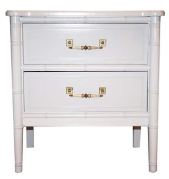 White bamboo nightstand store