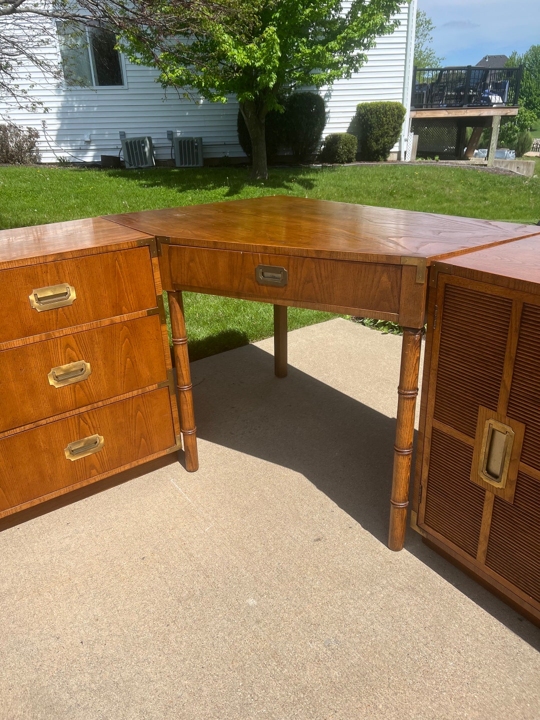 Campaign Corner Desk - Etsy