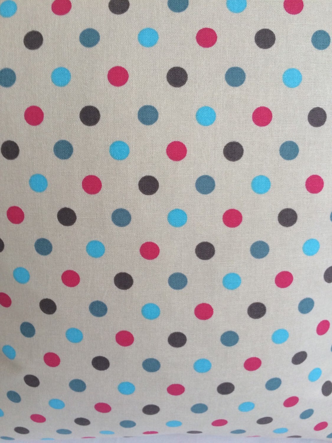 Spotty Print Cushion Cover Made From Cotton Linen Mix Fabric. - Etsy