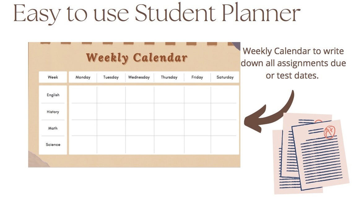 School Digital Planner - Etsy