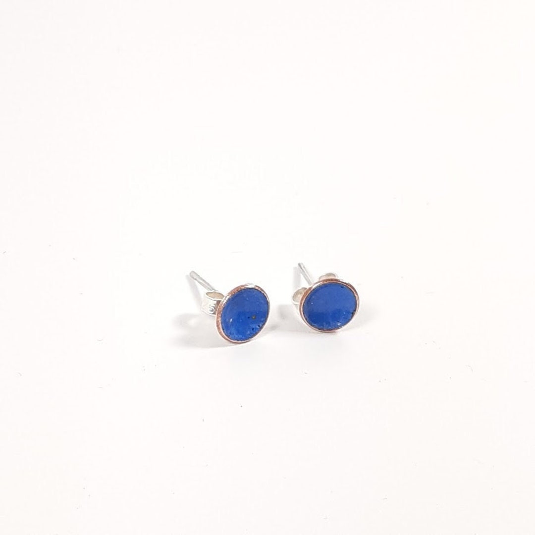 Colourful Enamel Jewellery, 8mm Colourful Copper Enamel Concave Stud ...
