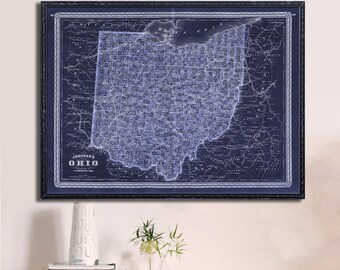 1902 Antique Map of the Northern Part of Ohio Antique Ohio - Etsy