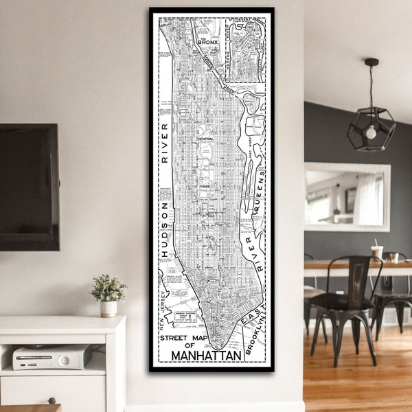 Manhattan Map - Etsy