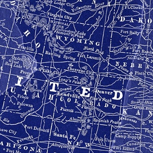 1887 USA Map Reprint, Vintage USA Time Zone Map Reprint, 4 Large Sizes ...