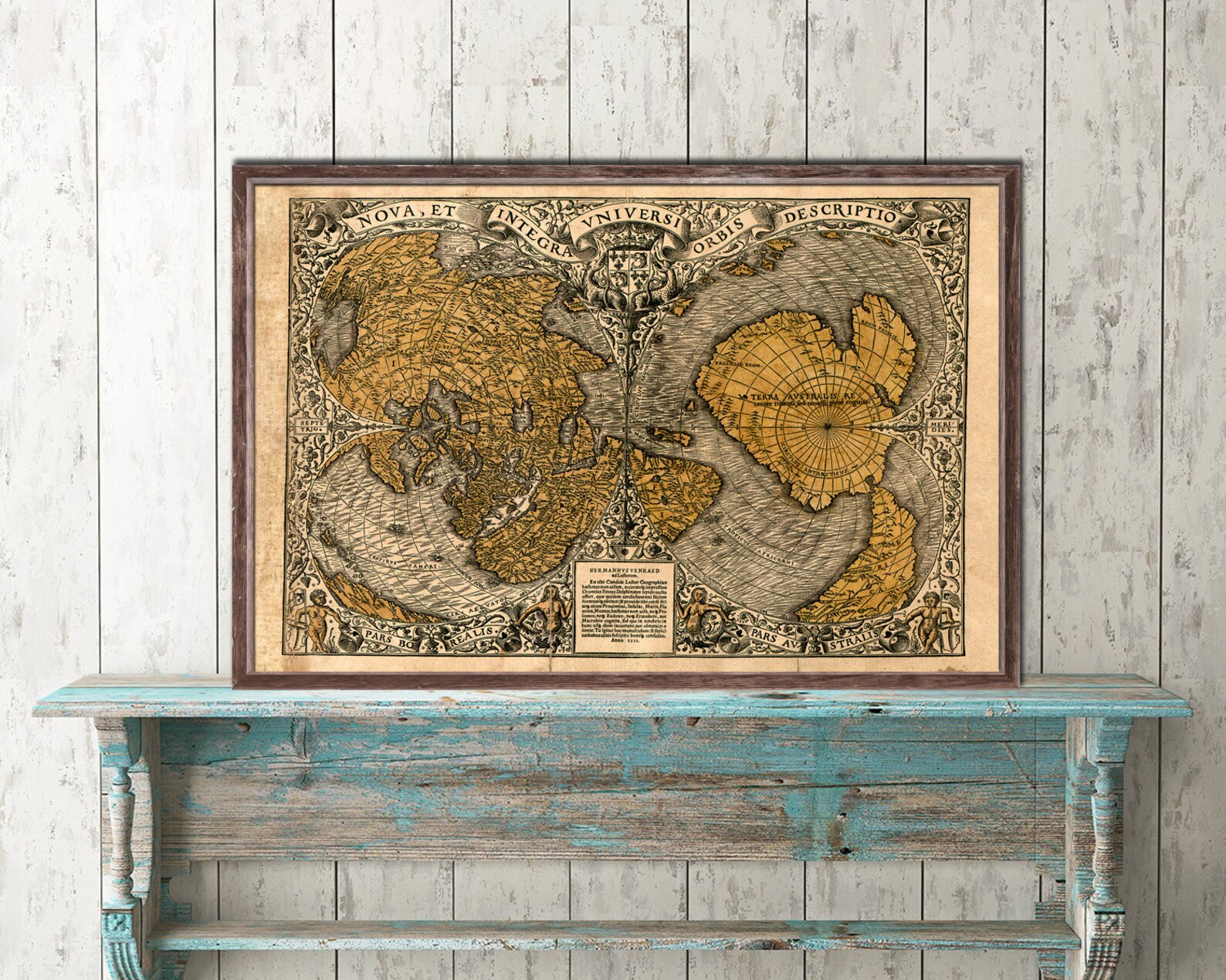 1531 World Map Reprint, Renaissance World Map Reprint, Home Decor - 3 ...
