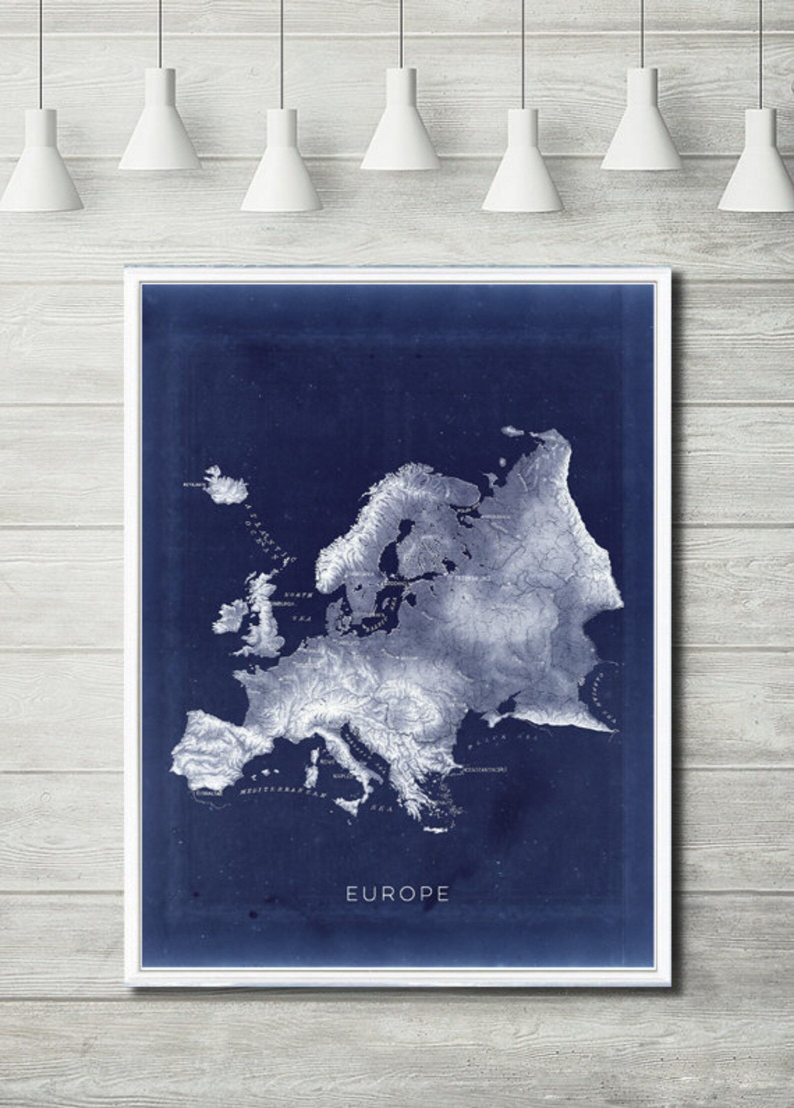 Europe relief map reprint Vintage Europe map reprint 6 | Etsy