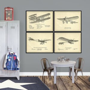1910 Airplanes Reprint Set. Classic Airplane Art - Kids' Airplane Decor ...