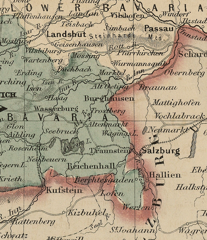 5 largeXL sizes up to 54 x 36 & 3 color choices 1870 Prussia and ...