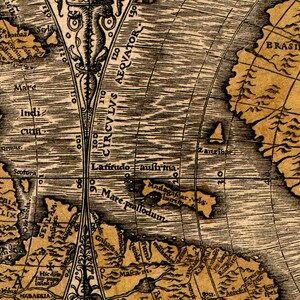 1531 World Map Reprint, Renaissance World Map Reprint, Home Decor - 3 ...