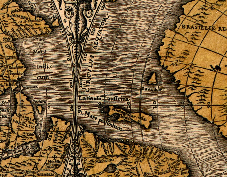 1531 World Map Reprint Renaissance World Map Reprint Home | Etsy