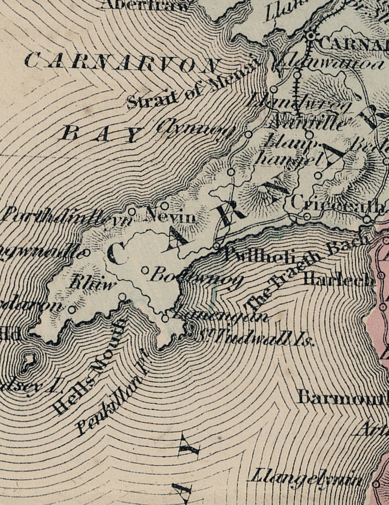 1862 Map of England and Wales reprint Johnson's Atlas | Etsy