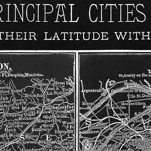 1887 Old World Cities 1 Map Reprint Victorian-era World Cities Map ...