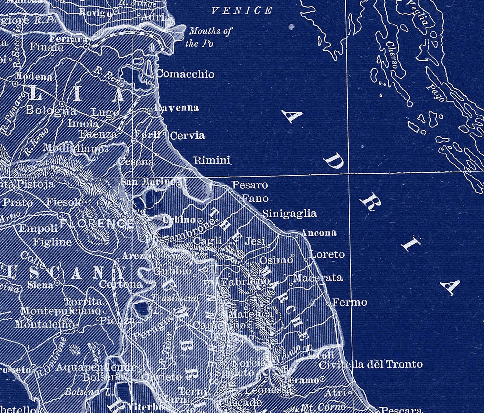 1887 Italy Map Reprint, Vintage Italy Map Reprint, 4 Large Sizes to ...