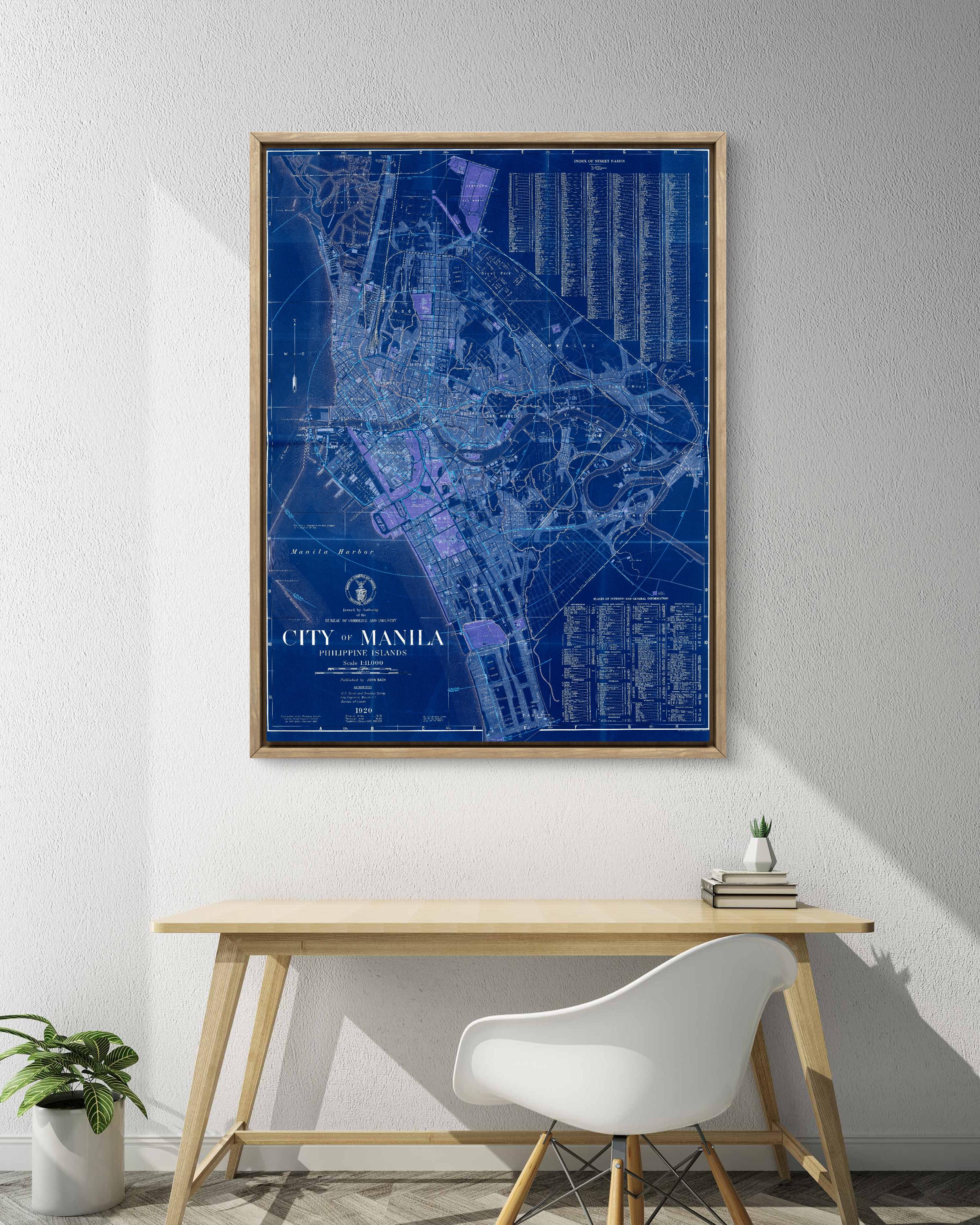 1920 Manila Map Reprint, Vintage Manila (philippines) Map Reprint - 3 ...