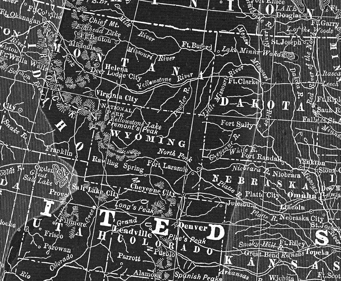 1887 USA Map Reprint Vintage USA Time Zone Map Reprint 4 - Etsy