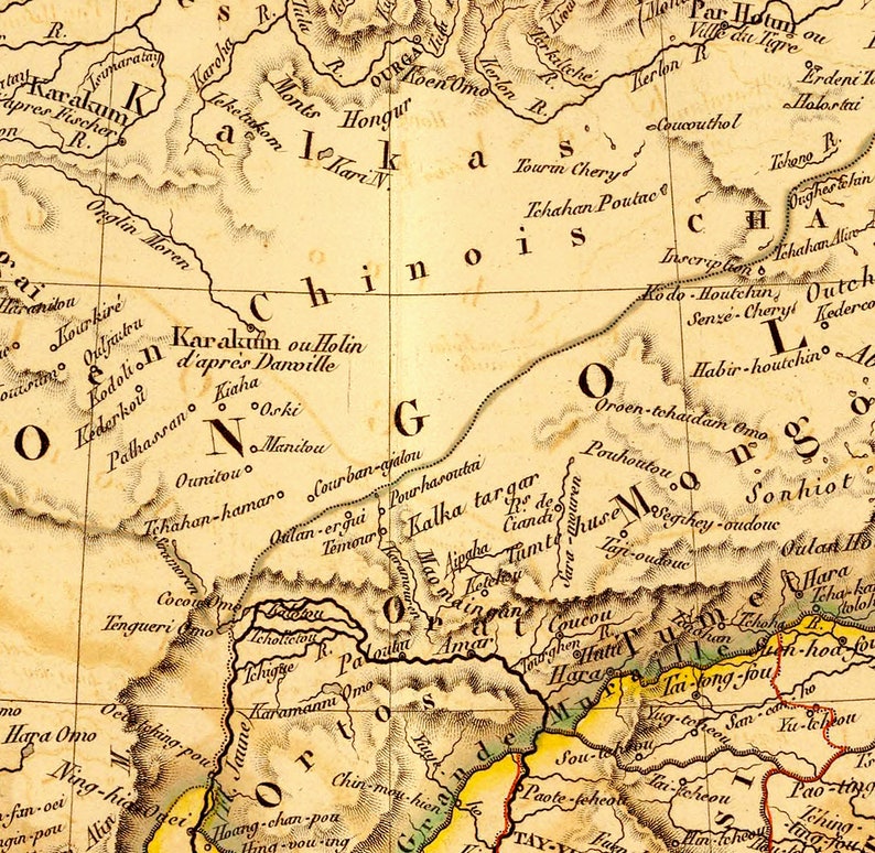 1836 Chinese Empire and Japan Map Vintage China Map Reprint - Etsy