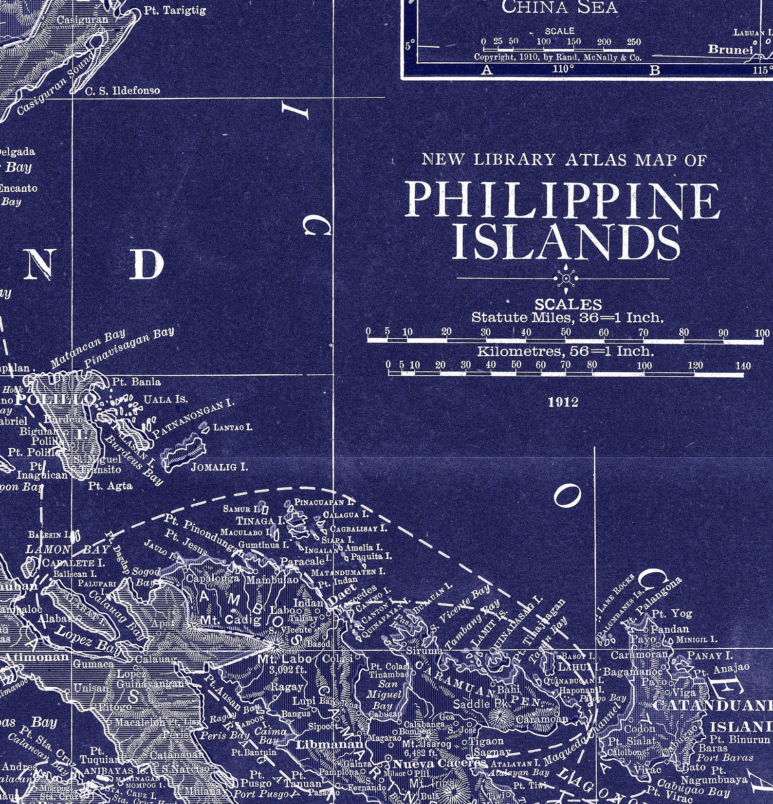 1912 Philippines Map Reprint Philippines Decor/gift 6 L/XL | Etsy