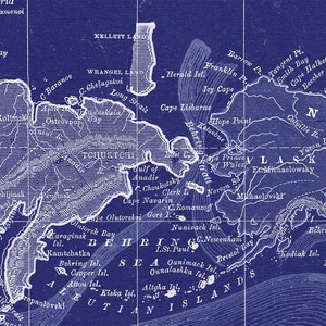 1887 World Map Reprint , Vintage Cram's chart of the World Map Reprint ...