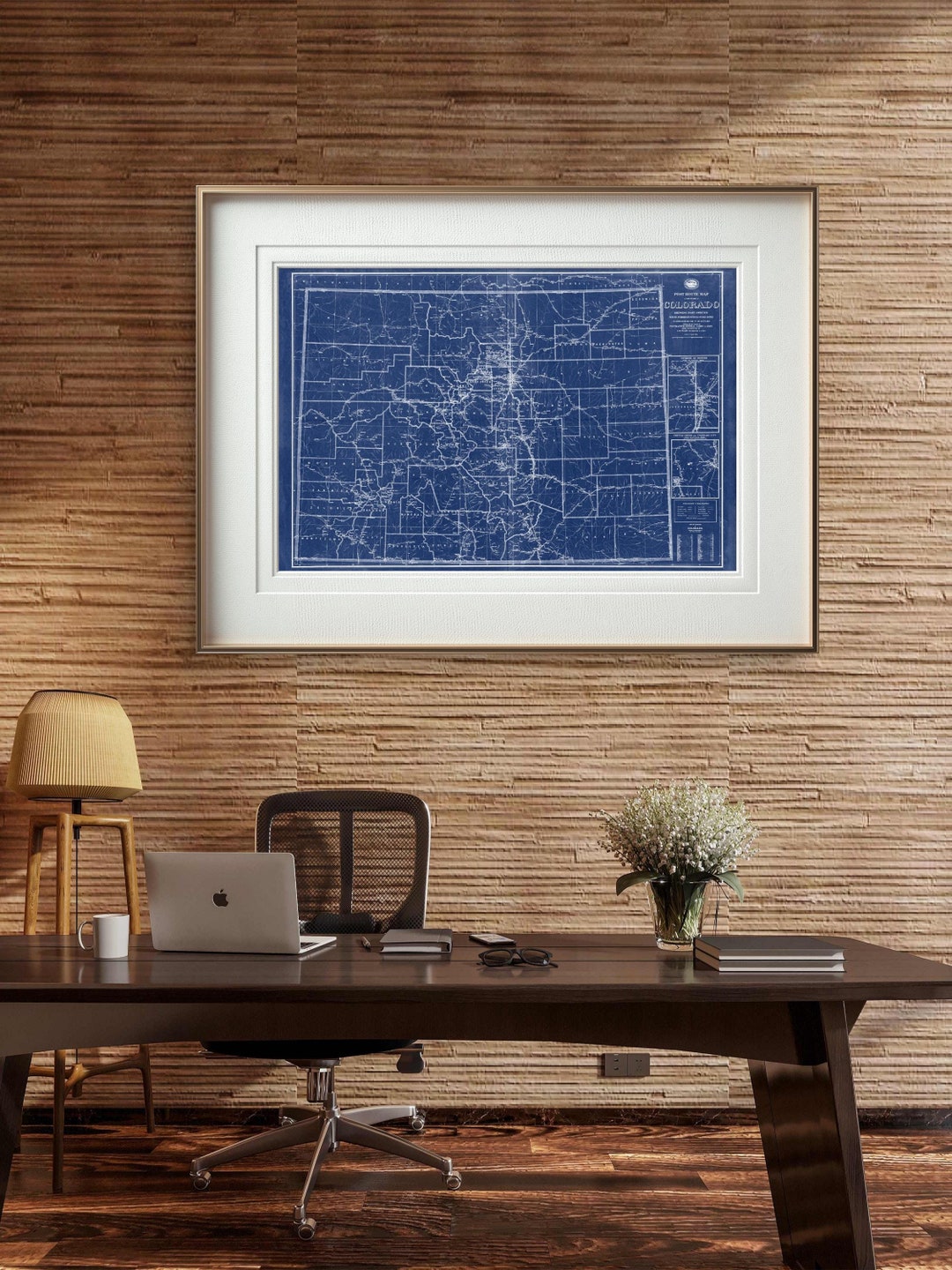 1897 Colorado Postal Route Map Reprint, 7 Sizes up to 60x40" Printed 1 ...