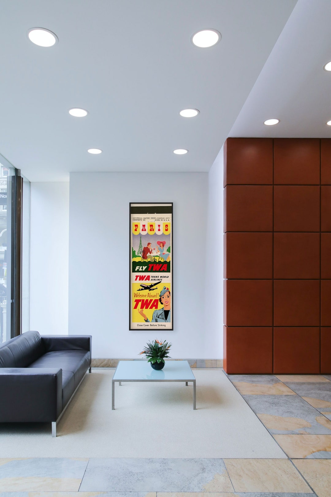 Retro Paris Matchbook Poster - Retro European Travel Poster Decor ...