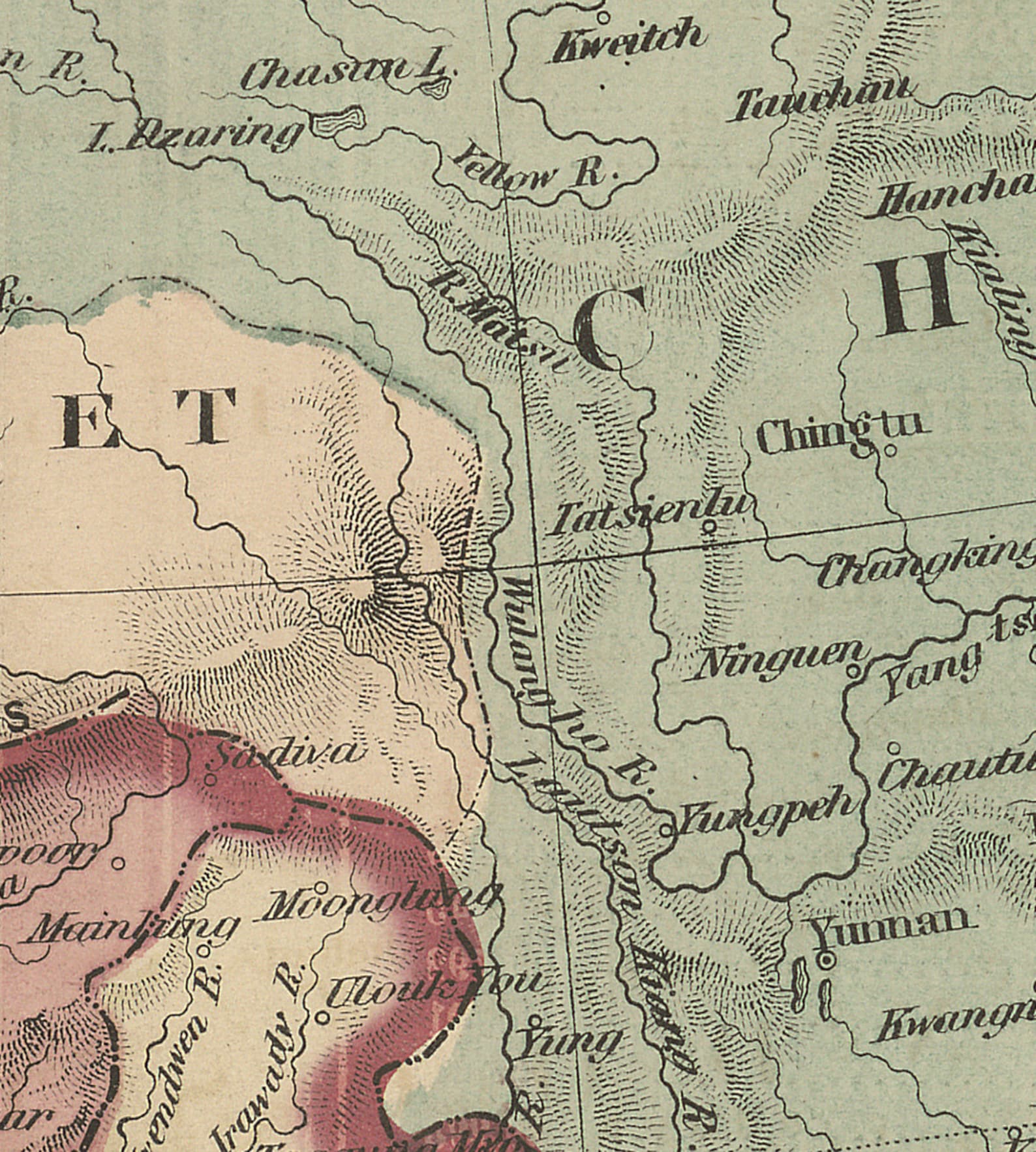 1870 Asia Map Reprint Vintage Johnson's Asia Map Reprint - Etsy
