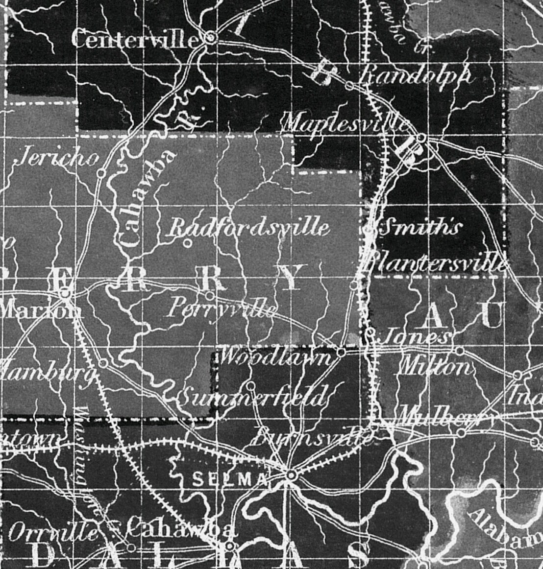 1860 Alabama Map Reprint - Alabama Map Gift/decor - 5 Sizes up to 48 ...