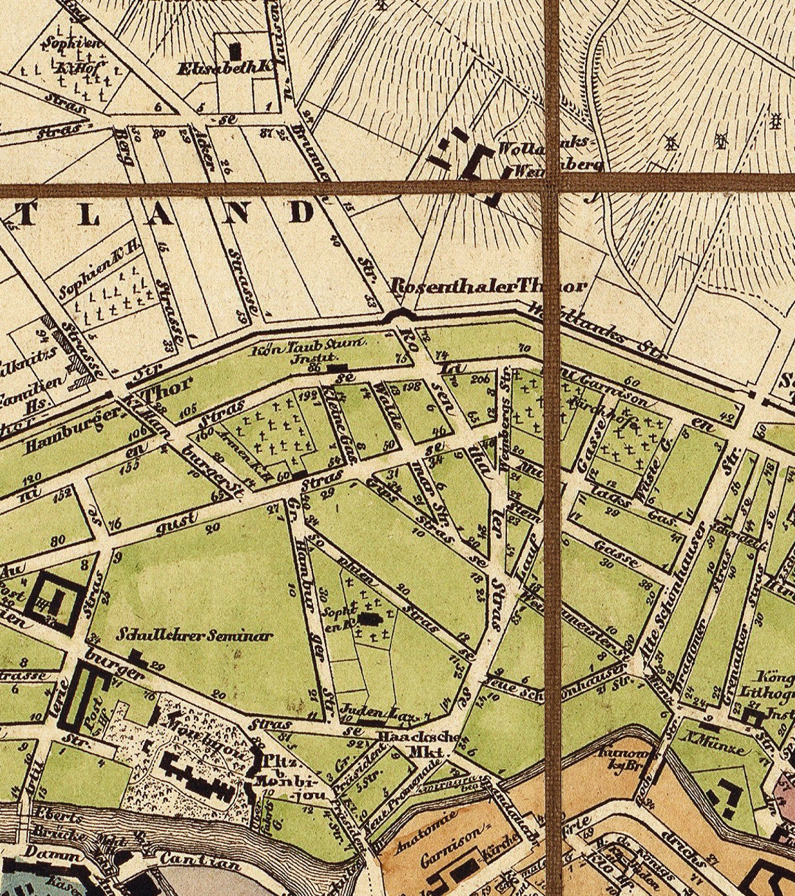 1841 Berlin Map Reprint, Vintage Berlin, Germany Map Reprint - 4 Large ...