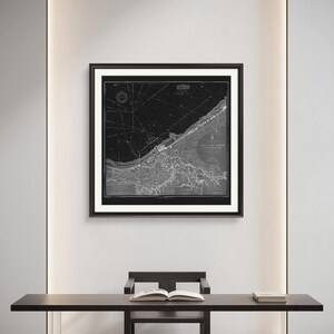 1911 Cleveland Harbor Map, Vintage Cleveland Nautical Map Reprint 6 ...