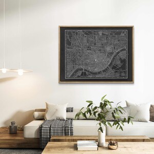 1887 Cincinnati Map Reprint - Vintage Cincinnati Map Reprint 4 Large/xl ...