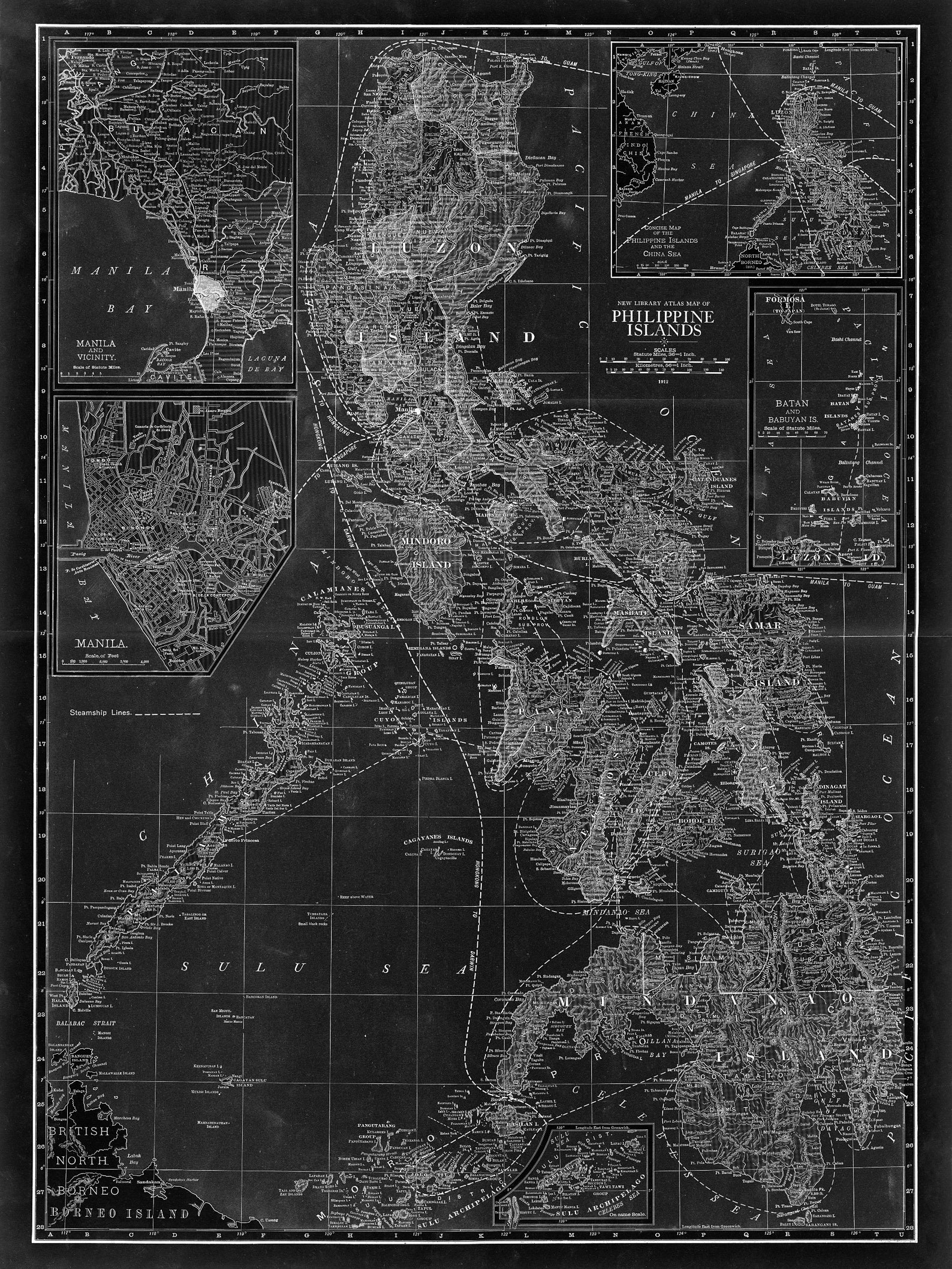 1912 Philippines Map Reprint Philippines Decor/gift 6 L/XL | Etsy