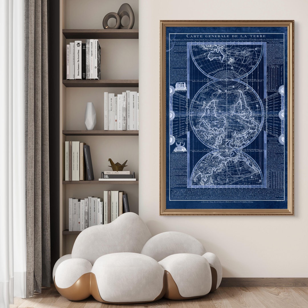 1782 French-language Vertical World Map Reprint - 5 Large/xl Sizes up ...