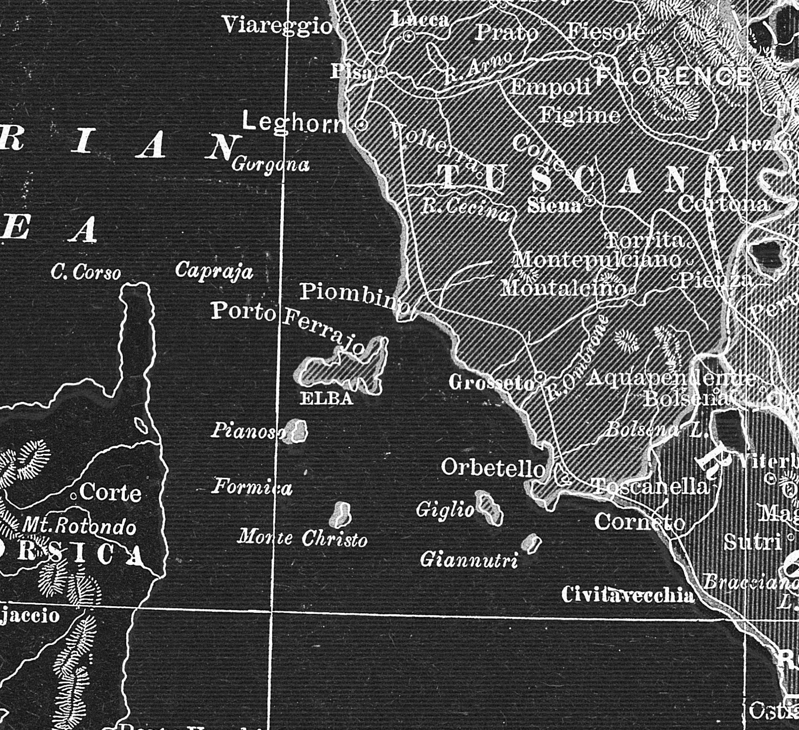 1887 Italy Map Reprint, Vintage Italy Map Reprint, 4 Large Sizes to ...