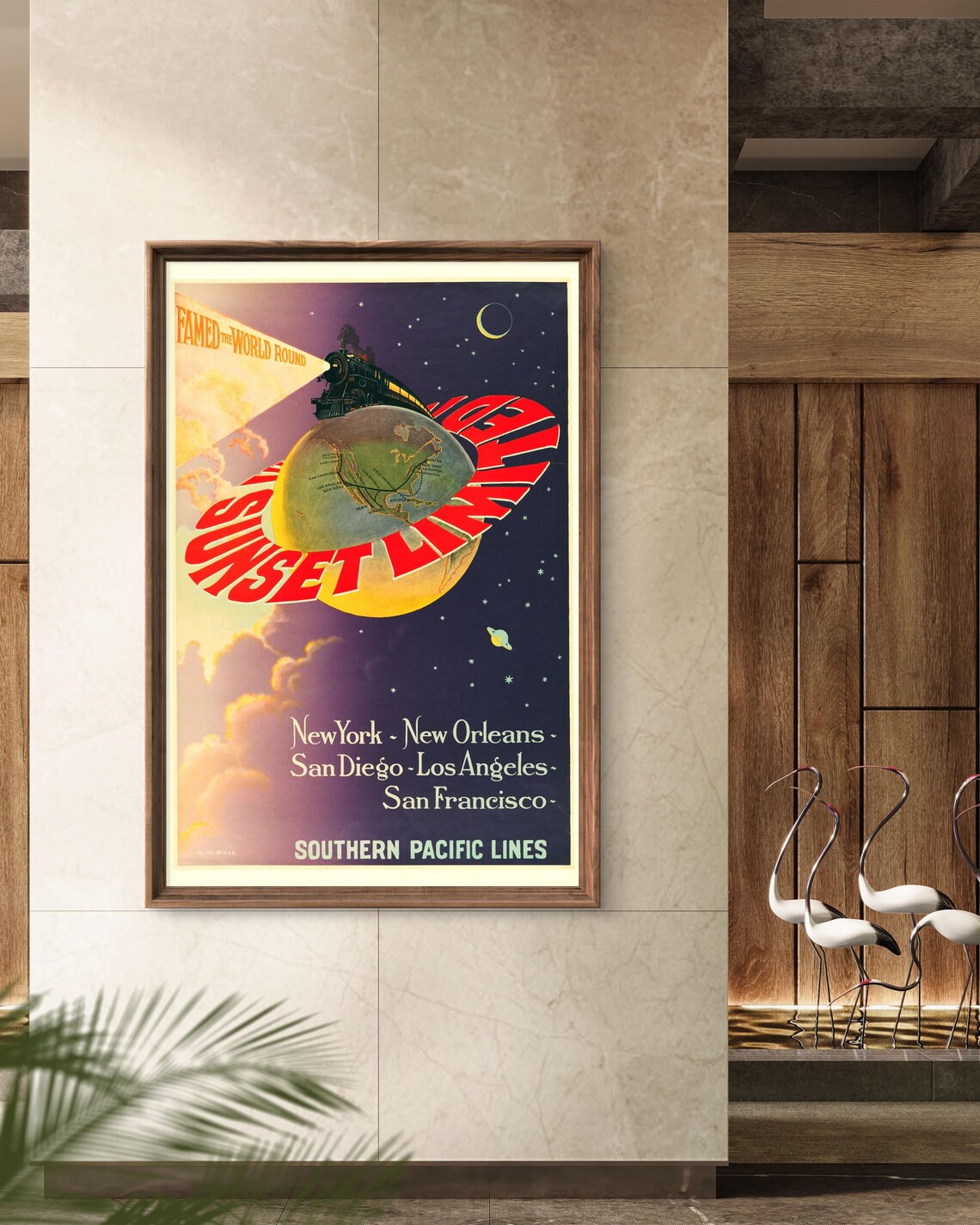 1921 Sunset Limited Train Poster Reprint- Travel Ad Poster Reprint ...