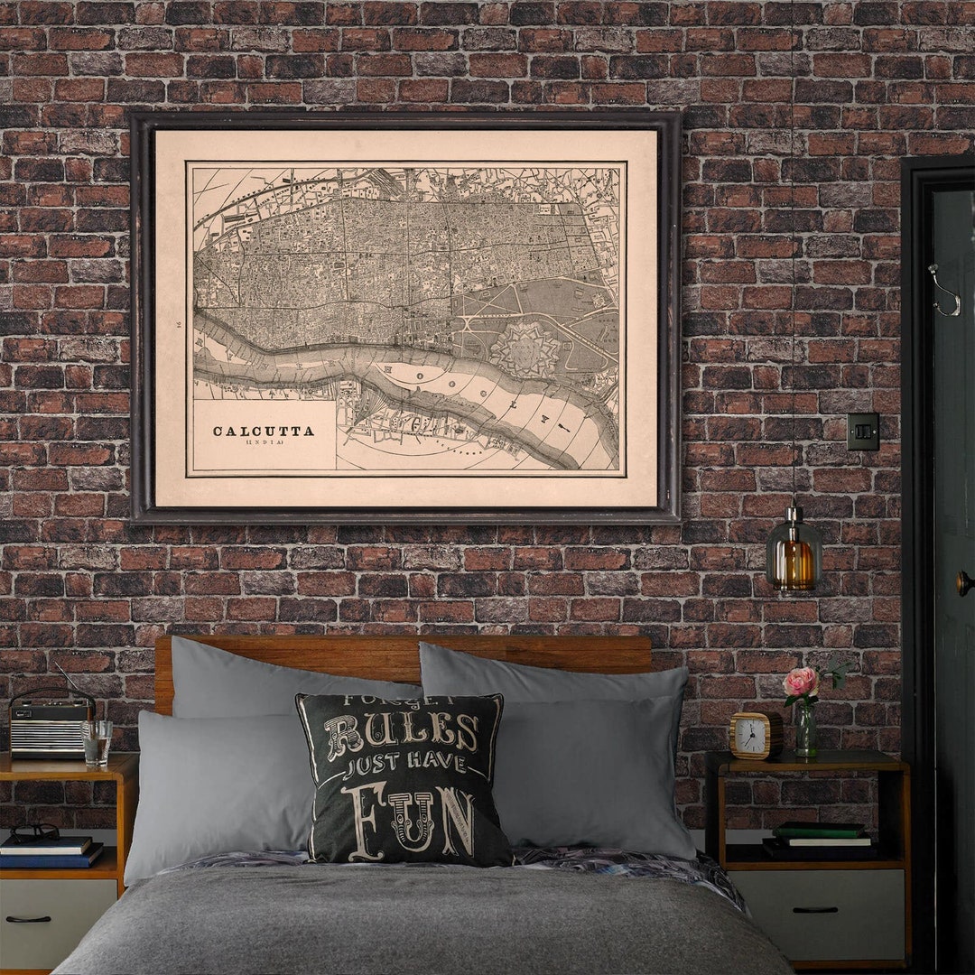 1887 Calcutta (kolkata) India Map Reprint - Southeast Asia City Map ...