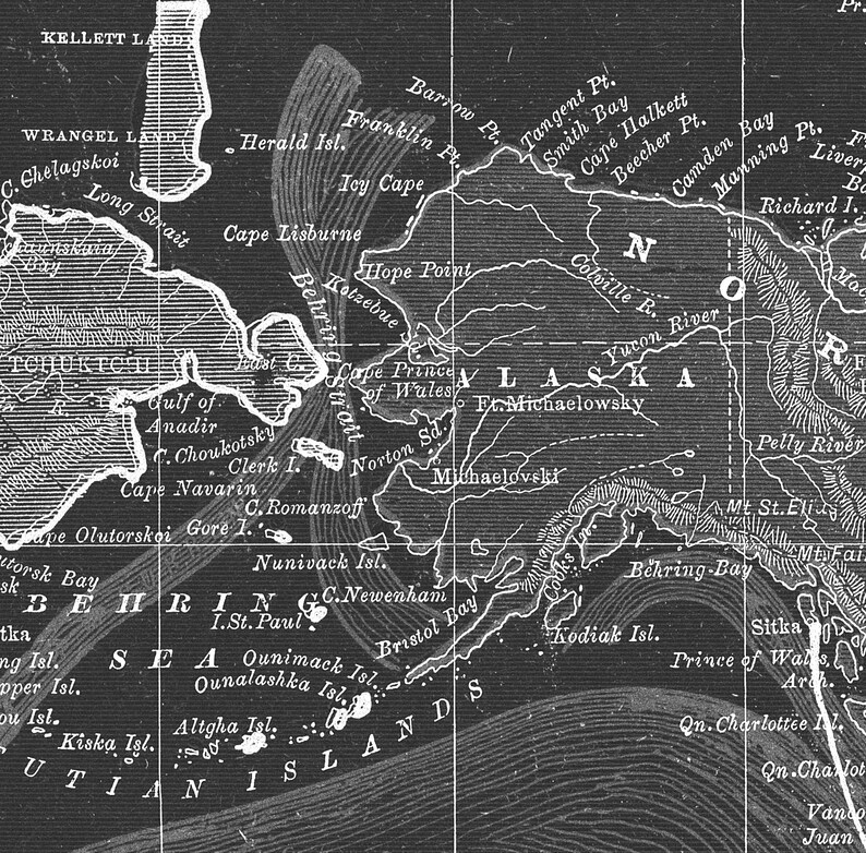 1887 World Map Reprint Vintage Cram's chart of the - Etsy