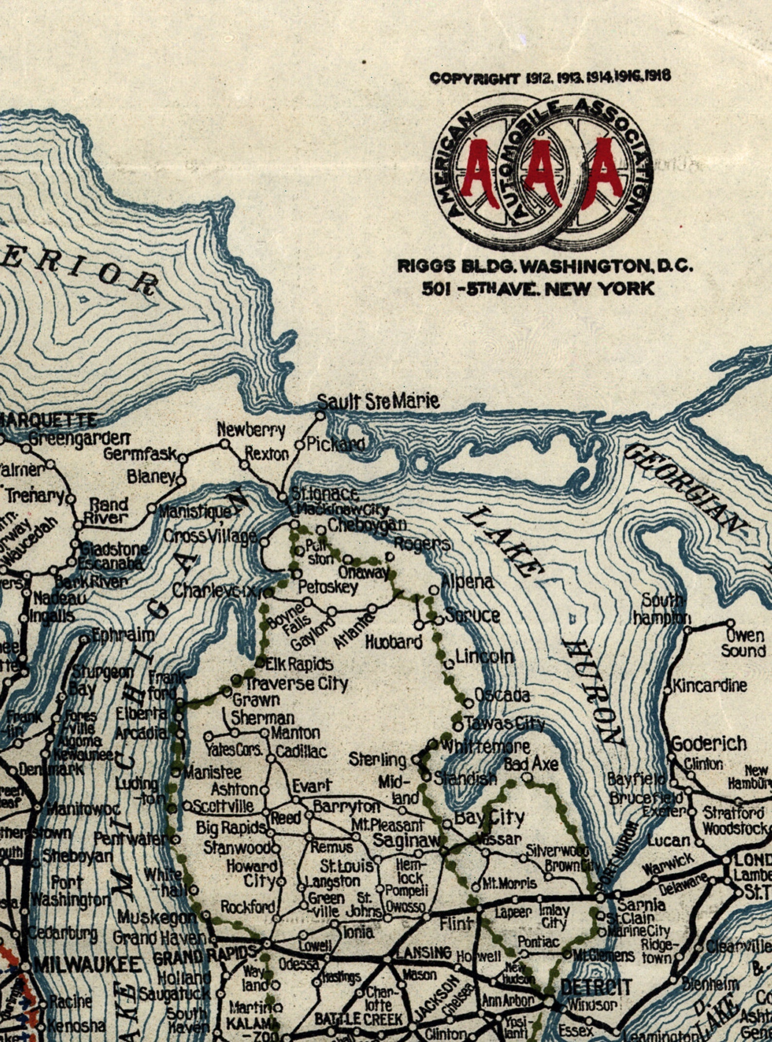 1918 US Highway Map Reprint Early US Roads Map Reprint - Etsy