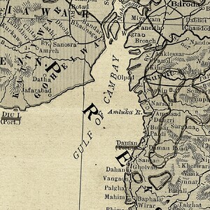 1912 India Map Reprint - SE Asia/india Map Decor - 6 L/XL Sizes up to ...